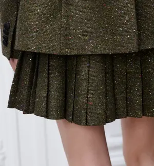 Dior Pleated Mini Skirt - Green