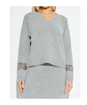Fabiana Filippi Embellished V-neck Jumper