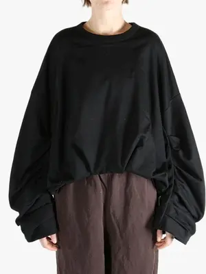 Dries Van Noten Draped Sweatshirt - Black