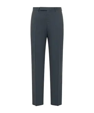 Zegna Pleated Regular-fit Trousers - Black