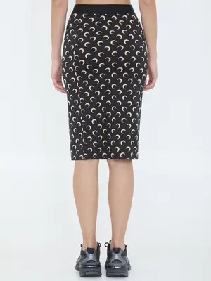 MARINE SERRE Moon Print Knee-length Skirt