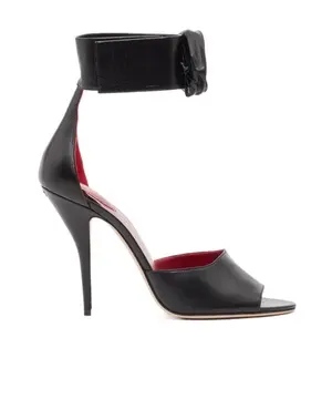 Valentino Garavani Embellished Open Toe Sandals - Black
