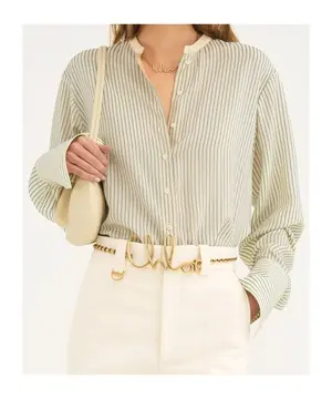 Chloé Striped Long Sleeve Blouse