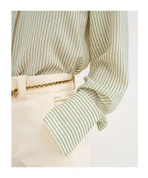 Chloé Striped Long Sleeve Blouse