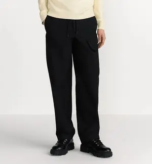 Dior Drawstring Cargo Trousers - Black