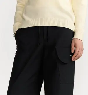Dior Drawstring Cargo Trousers - Black
