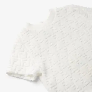 Fendi Terry Jersey T-shirt With All-over Logo