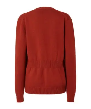 Fendi V-neck Cashmere Jumper With Elasticated Waistband