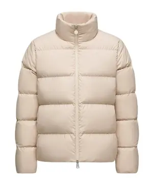 Moncler Mauzun Zip-up Puffer Jacket - Light Beige