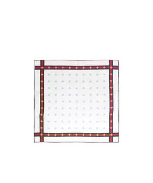 Gucci Decorative Pattern Pocket Square - White