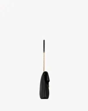 Saint Laurent Cassandre Xxl Envelope Pouch On Chain In Lambskin - Black