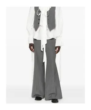 ANN DEMEULEMEESTER Striped Wide-leg Trousers