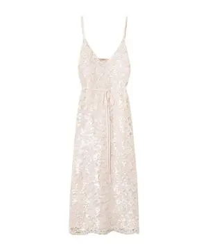 TWINSET Sequined Lace Midi Dress - Pink