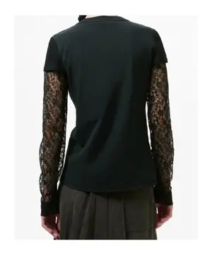 Our Legacy Washed Legacy Jersey With Lace Sleeves