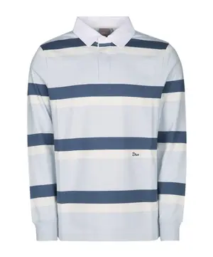 Dior Striped Long Sleeve Polo Shirt - No