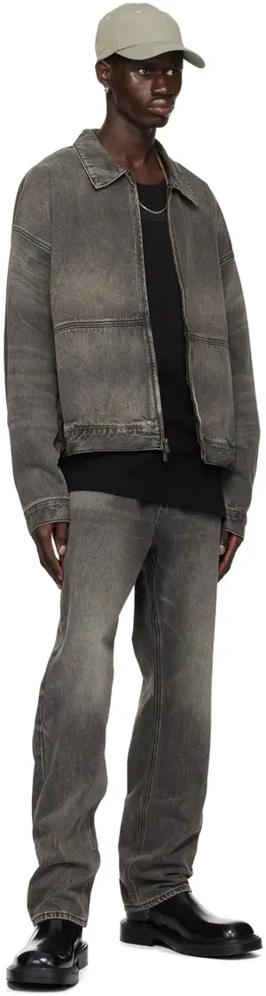 Fear Of God Zippered Long-sleeve Denim Jacket - Black