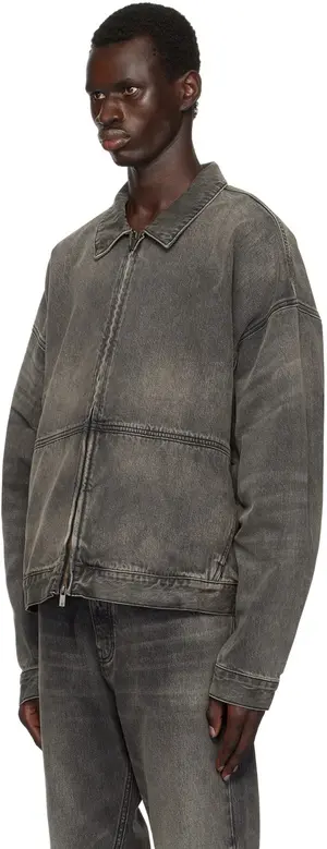 Fear Of God Zippered Long-sleeve Denim Jacket - Black