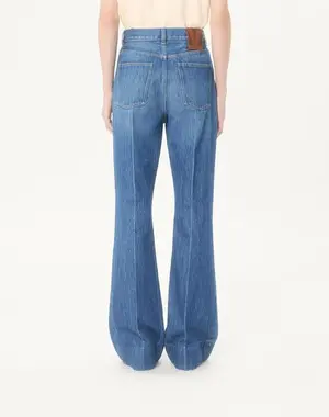 Valentino Garavani Logo Patch Straight Leg Jeans