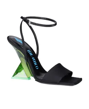 Attico Open Toe Ankle Strap Wedge Sandals