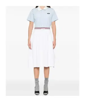 Marni Logo Waistband A-line Skirt