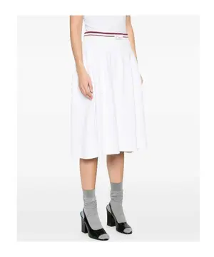 Marni Logo Waistband A-line Skirt