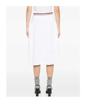 Marni Logo Waistband A-line Skirt