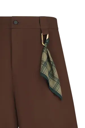 DARKPARK Wide-leg Bermuda Shorts With Ornament - Red