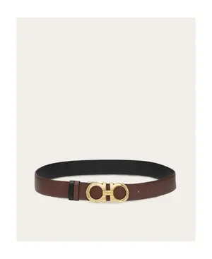 FERRAGAMO Reversible Gancini Belt - Brown