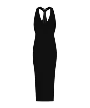 Attico Plunging V-neck Maxi Dress