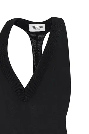Attico Plunging V-neck Maxi Dress