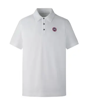 Canada Goose Beckley Logo Patch Polo Shirt - White