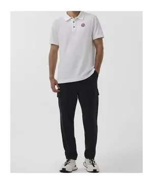 Canada Goose Beckley Logo Patch Polo Shirt - White