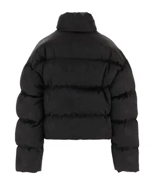 Balenciaga Cropped Puffer Jacket With Logo Detail