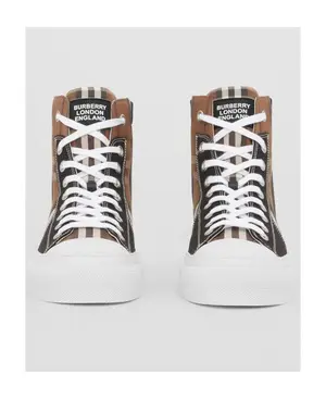 Burberry Panelled High-top Sneakers