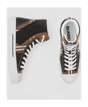 Burberry Panelled High-top Sneakers