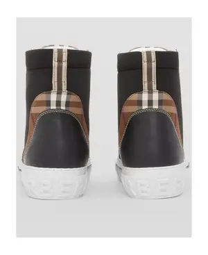 Burberry Panelled High-top Sneakers