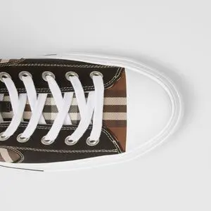 Burberry Panelled High-top Sneakers