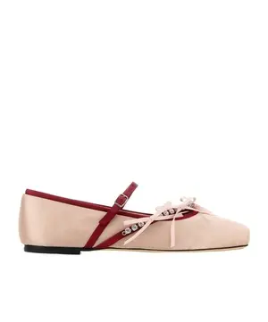 JIMMY CHOO Loli Ballerinas With Squared Toe And Adjustable Strap - Pink