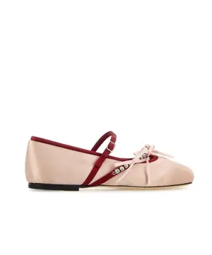 JIMMY CHOO Loli Ballerinas With Squared Toe And Adjustable Strap - Pink