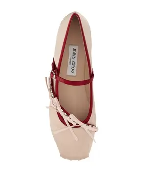 JIMMY CHOO Loli Ballerinas With Squared Toe And Adjustable Strap - Pink