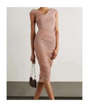 Dolce & Gabbana Ruched Stretch-tulle Midi Dress