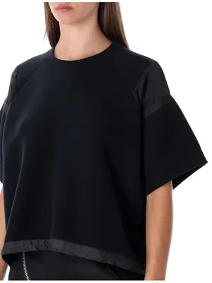 Sacai Short Sleeve Drawstring Top
