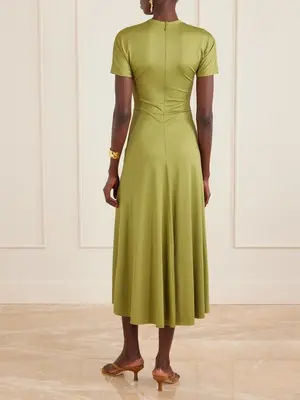 Victoria Beckham Blair Short-sleeve Midi Dress