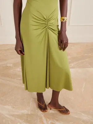 Victoria Beckham Blair Short-sleeve Midi Dress
