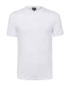 Giorgio Armani Logo Embroidered Crewneck T-shirt - No