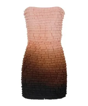 Elisabetta Franchi Tulle Mini Dress - Nude/cocoa