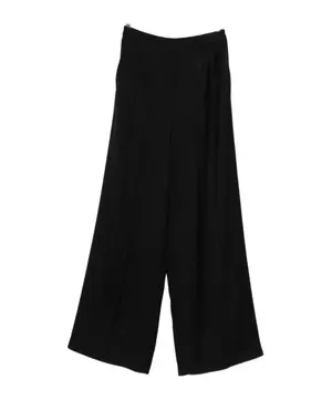 FORTE_FORTE Pinstriped Trousers - Black
