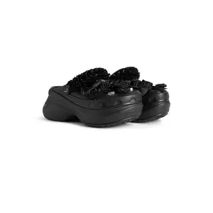 Balenciaga Embellished Platform Clogs - Black
