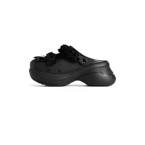 Balenciaga Embellished Platform Clogs - Black