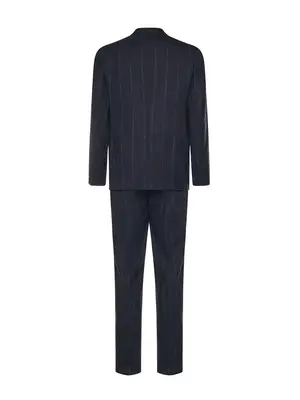 Eleventy Single-breasted Striped Suit Set